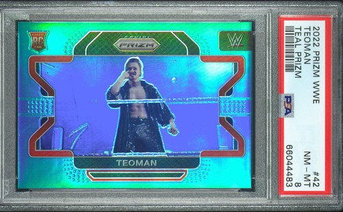 2022 Panini Prizm WWE Teoman PSA 8 Rookie RC Card Wrestling ...