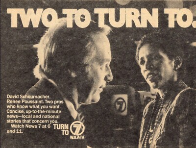1981 WJLA WASHINGTON,D.C. TV NEWS AD DAVID SCHOUMACHER & RENEE ...