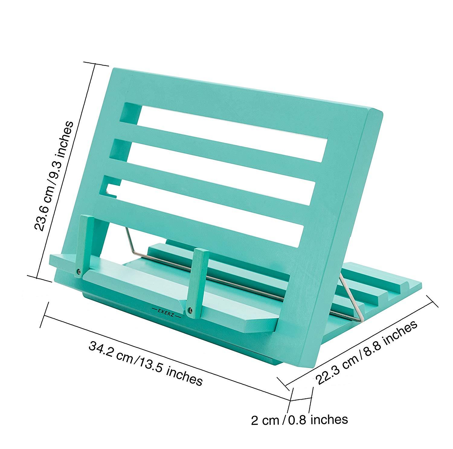 Wooden Cook Book Stand Recipe Display Reading Rest Folding Adjustable ...
