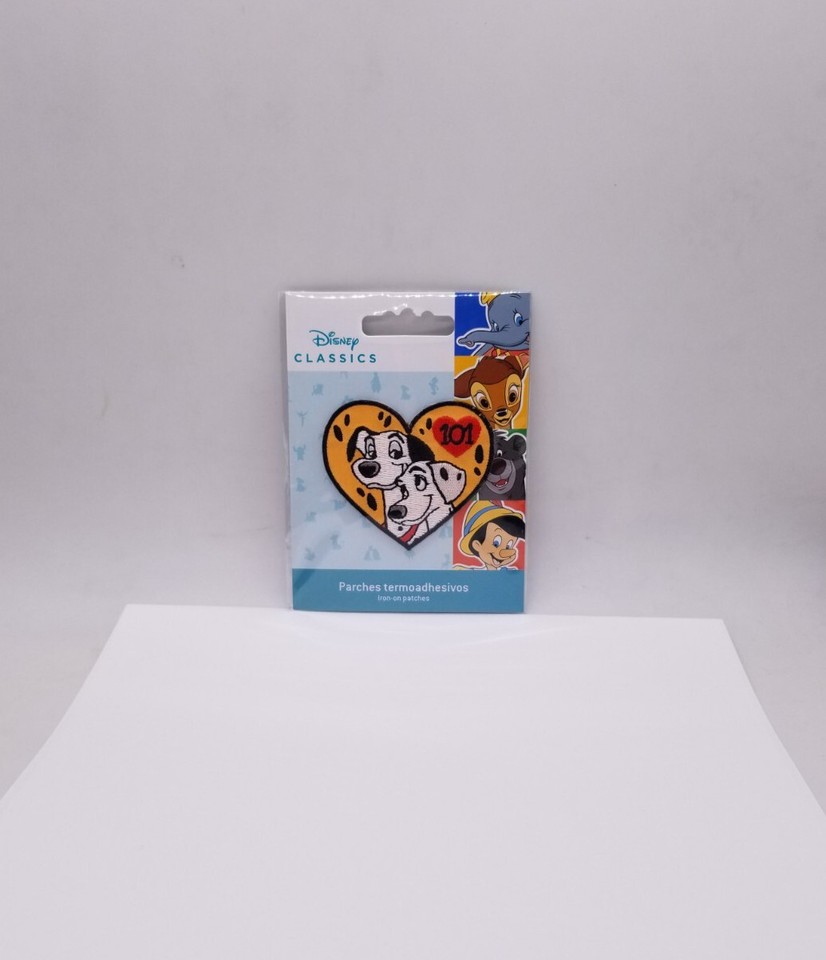 Disney 101 Dalmatians Iron-On Patch: Pongo & Perdita Heart New Free ...