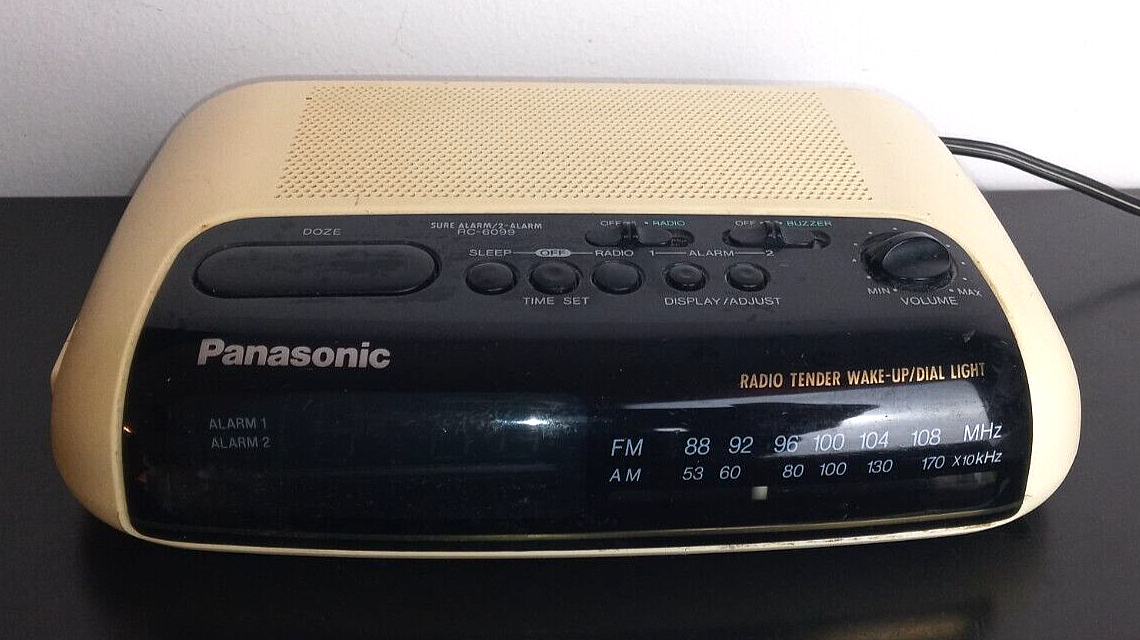 Vintage Panasonic Clock Radio Model RC 6099 AM'/FM Headset Capable ...