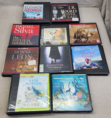 Lot Of 10 Audio Books CDs Thriller Mystery Fiction Novels Ex Library ...