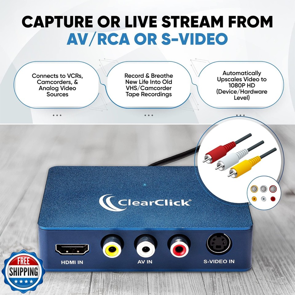 ClearClick Video to USB 1080P Audio Video Capture and Live Streaming ...