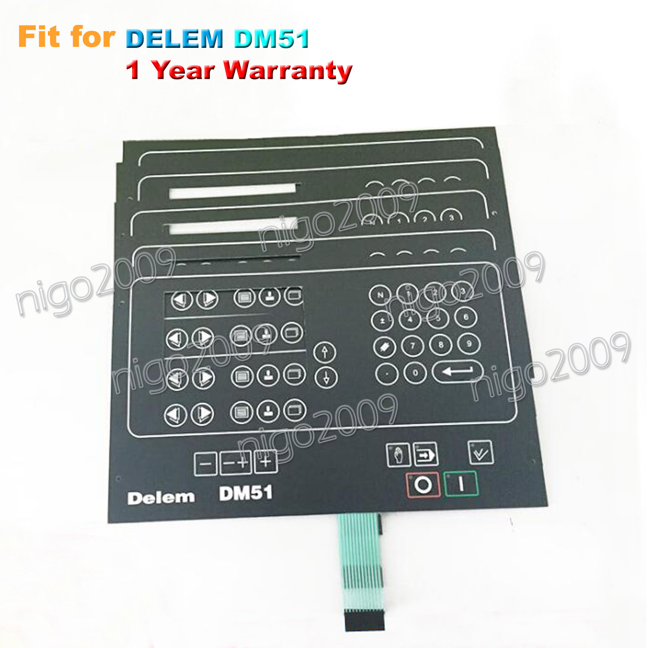 1PC New Membrane Keypad for DELEM DM-51, DELEM DM51 Key Mask 1 Year ...