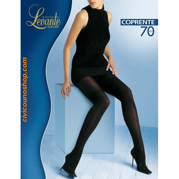 Levante Tights Woman Coprente Pantyhose 70 DEN Flat seams and sandal ...