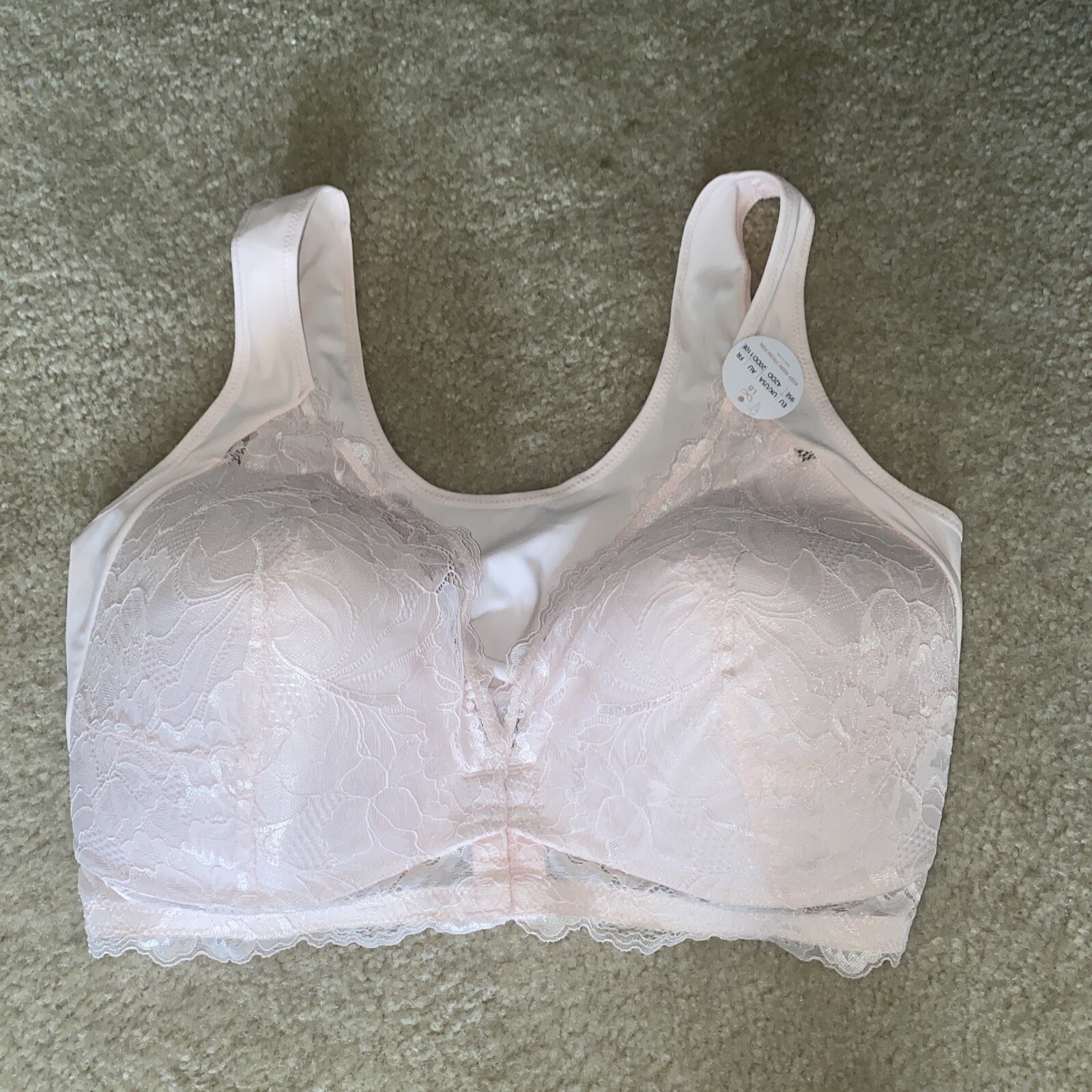 LB Women's Rose Lace Bra US Size 42DD Front Closure Wireless Support ...