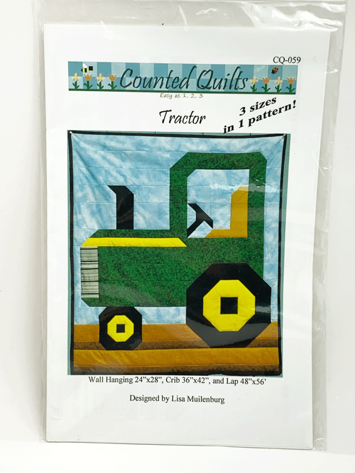 Tractor Quilt Pattern 3 Sizes Wall Crib Lap UNCUT Counted Quilts ...