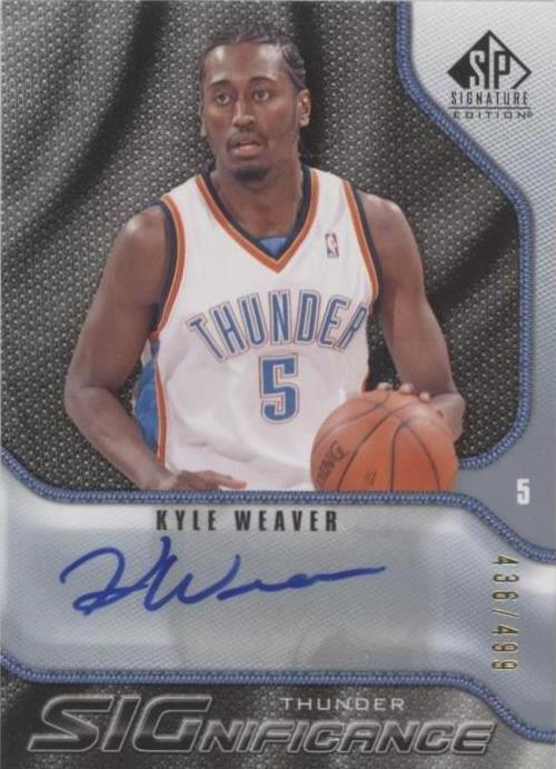 2009-10 SP Signature Edition - Significance Kyle Weaver #S-KW /499 (AU ...