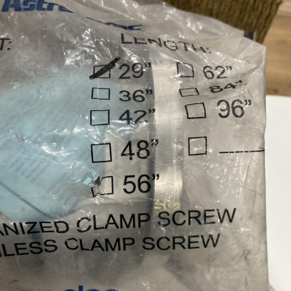 Pelco Astro-brac Clamp Kit AB-3004 29” Galvanized Clamp Screw | eBay