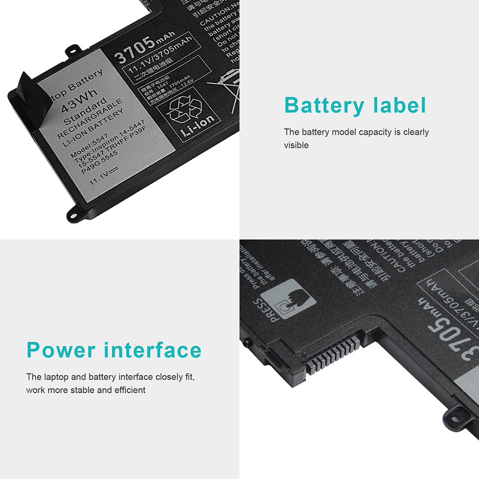For Dell Inspiron 14 5447 15 5547 5442 5542 Seri Battery TRHFF N5447 ...
