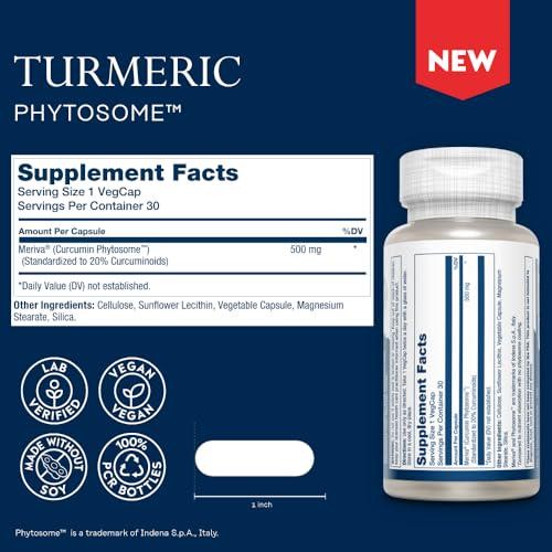 SOLARAY ProSorb Turmeric Supplement Phytosome 500 mg - 29X High ...