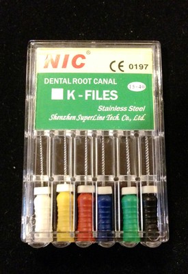 Dental Endodontic K-files - size Assorted #15-40 25mm | eBay