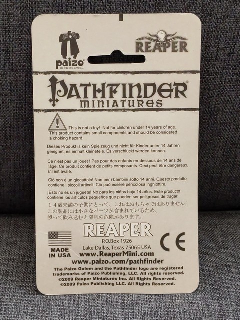 Reaper Miniatures 60131 Aspis Consortium Gold Agent - Pathfinder Metal ...