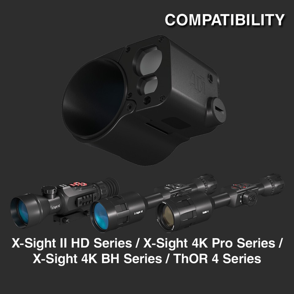 ATN Auxiliary Ballistic Laser Smart (ABL) 1000 Rangefinder with ...