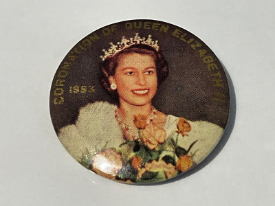 VINTAGE 1953 CORONATION OF QUEEN ELIZABETH II PIN BADGE | eBay