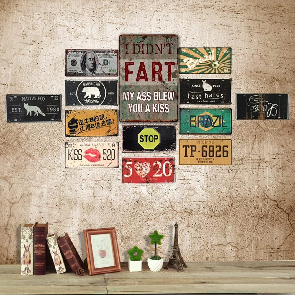 Funny Metal Tin Sign for Garage Vintage Bar Signs Man Cave Wall Decor ...