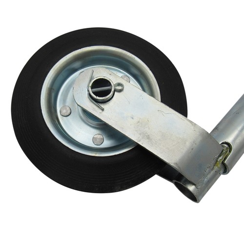 Heavy Duty Jockey Wheel 34MM (Metal Rim Wind Up Handle Trailer Caravan ...