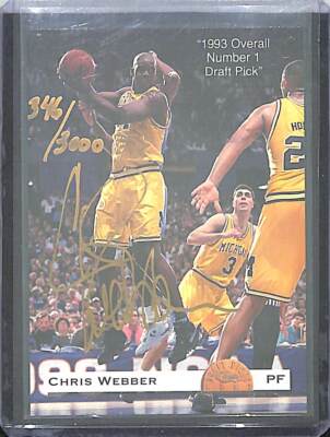 1993 Classic Draft Picks Gold Set Autograph Chris Webber No 346 of 3000 ...