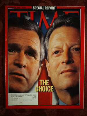 TIME magazine November 6 2000 George W. Bush v Albert Gore Presidential ...