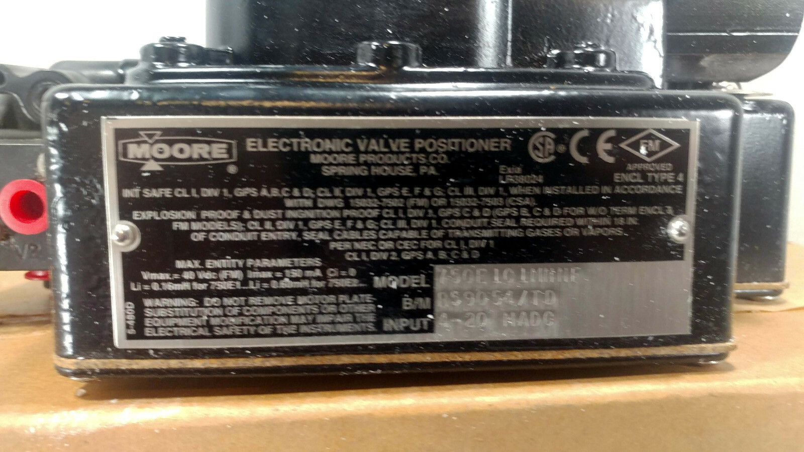 1 NEW MOORE 750E1C1MNNF ELECTRONIC VALVE POSITIONER NIB ***MAKE OFFER ...
