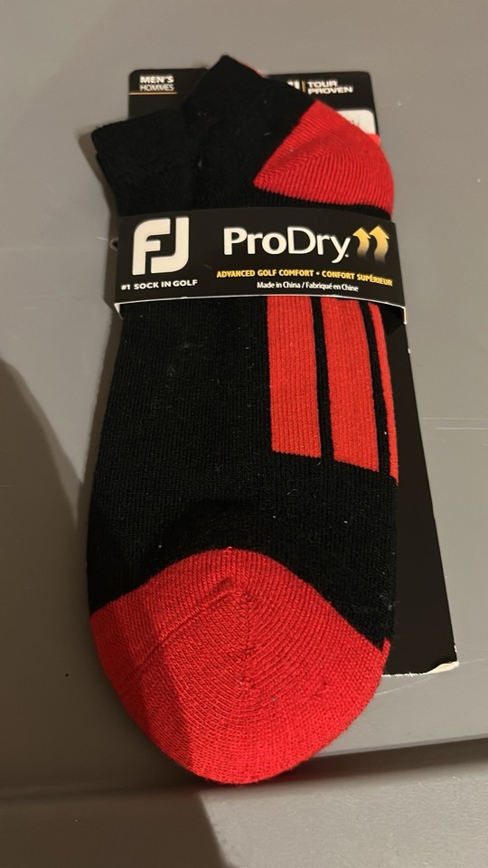Footjoy Men’s Golf Socks ProDry Black Grey Red Blue Sizes 7-12 | eBay