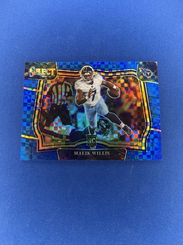 2022 Panini Select Field Level Blue Checker Prizm Malik Willis 24/49 RC ...