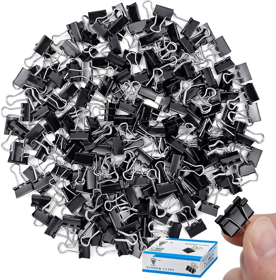 240 Pack Mini Binder Clips Black Small Paper Clips Clips Paper Clamps ...