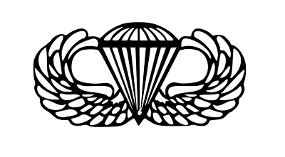 AIRBORNE WINGS Window Sticker Decal - BLACK - JUMP WINGS 11B | eBay