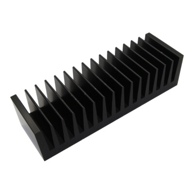 SK85/50/SA Radiator: Embossed Ribbed Black L: 50mm W: 160mm H: 40mm ...