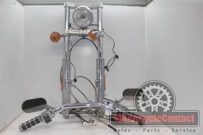 91-99 Evo Dyna FRONT END FORKS FORK TRIPLE TREE CLAMP TOP BOTTOM LEFT ...