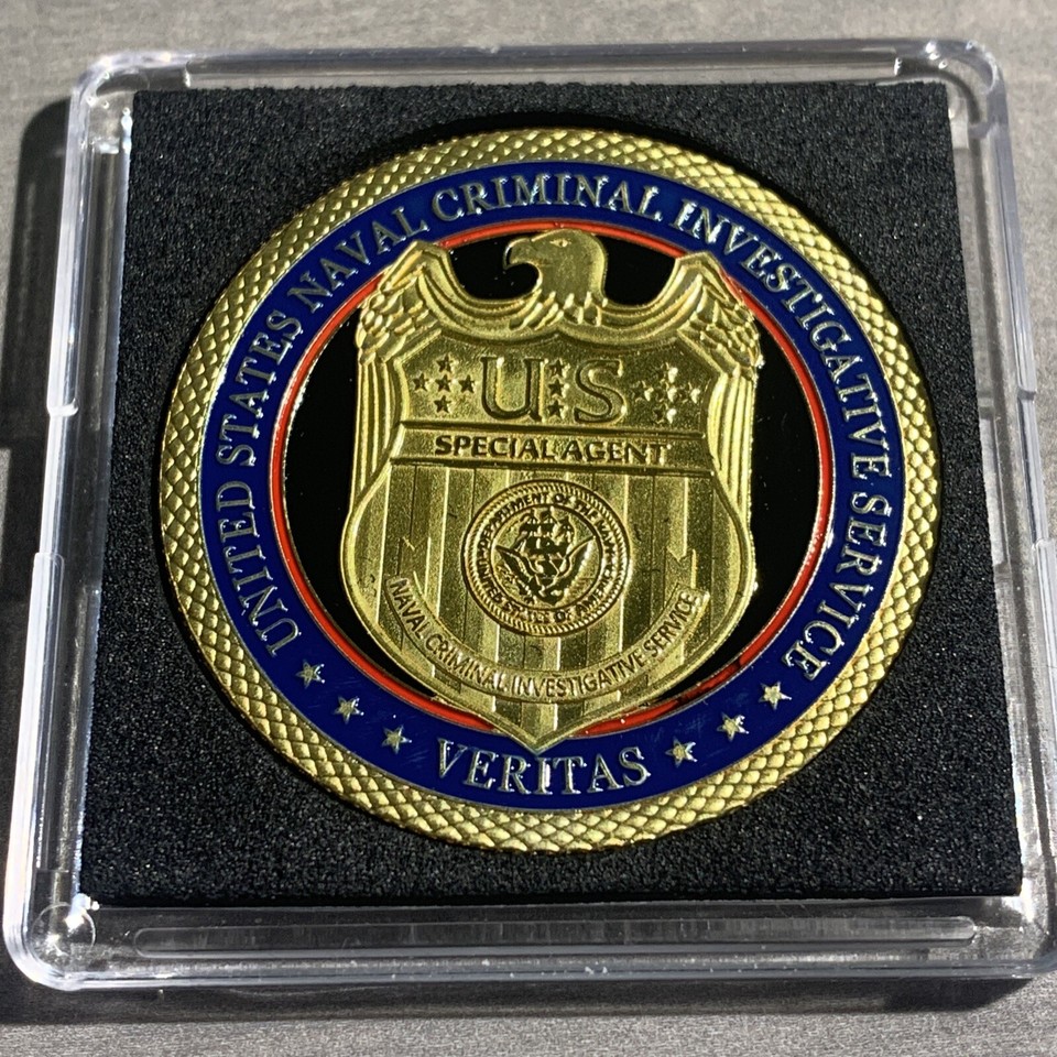 US NAVY NCIS Challenge Coin CRIMINAL INVESTIGATION SERVICE NCIS 2X2 ...