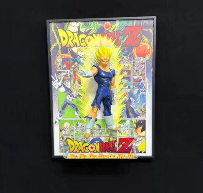 Dragon ball Z super Poster Canvas frame gift Majin Vegeta Action Figure ...