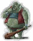 Troll Goblin Ork Stupid Ugly Giant Monster Car Bumper Vinyl Sticker ...