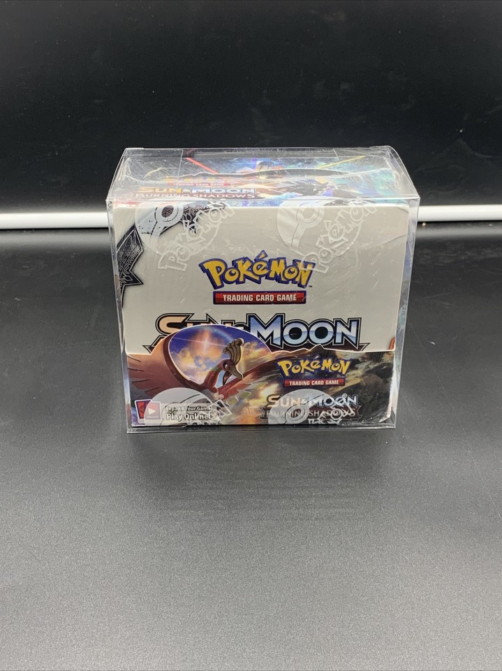 Pokemon Booster Box Plastic Protector Case Sun And Moon Burning Shadows ...