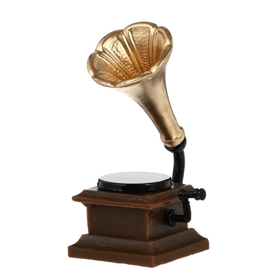 Retro Decor Mini House Gramophone Small Decorative Musical Instrument ...