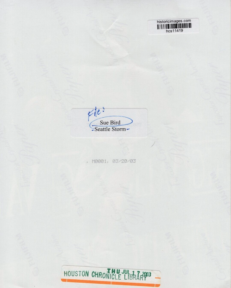 2003 'Type 1' * Sue Bird Original Photo Seattle Storm WNBA Rookie RARE ...