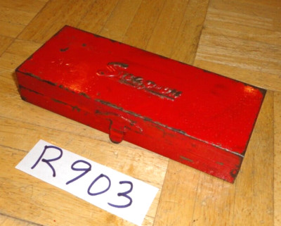 SNAP ON TOOLS SMALL RED METAL STORAGE BOX 6 INCH LONG, 2-1/2 WIDE, 1 ...