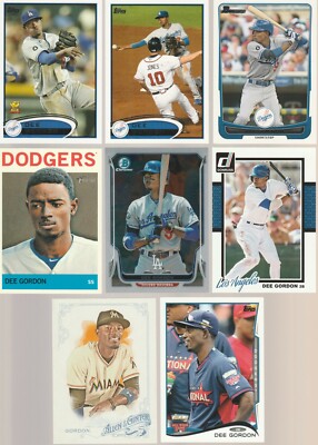 Huge 45 + different DEE GORDON cards lot 2012- 2021 Dodgers Marlins ...