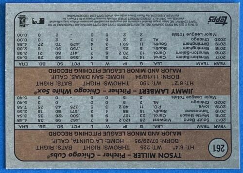 TYSON MILLER JIMMY LAMBERT 2021 Topps Heritage Rookie Stars #261 | eBay