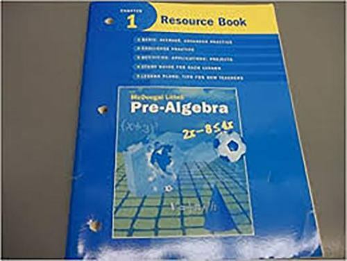 Pre-Algebra : Chapter 1 Resource Book (2005, Hardcover) for sale online ...