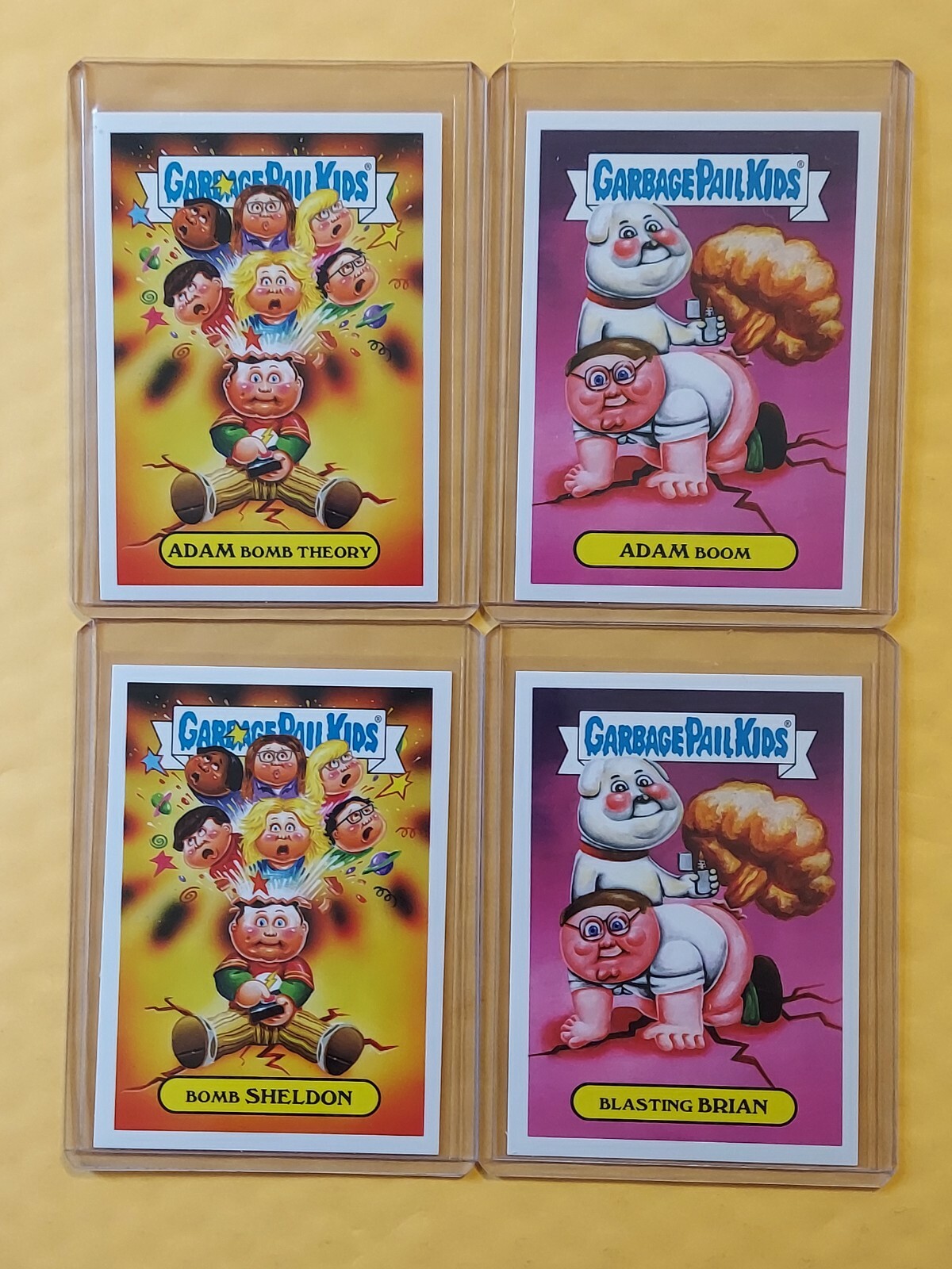 SET of 4: GPK ADAM BOMB YOUR TV STICKER 2016 PRIME SLIME TRASHY ...