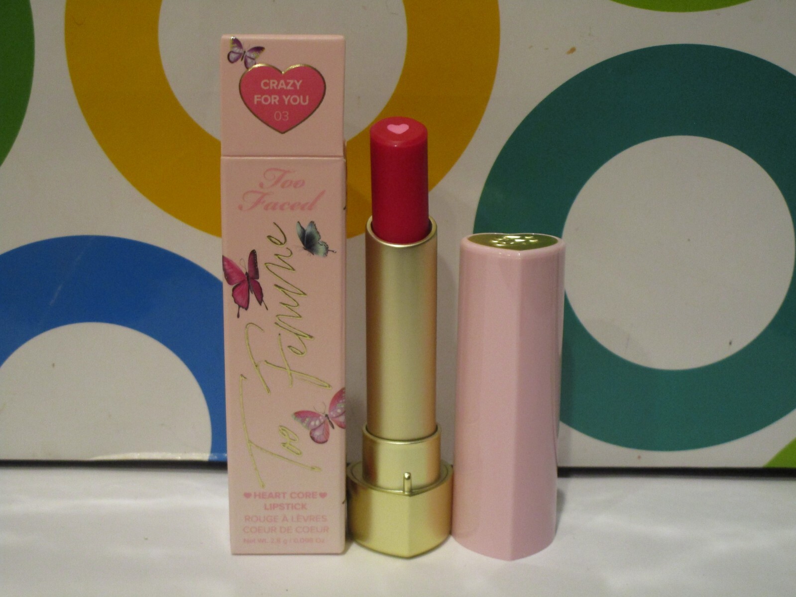 TOO FACED ~ TOO FEMME HEART CORE LIPSTICK ~ # 03 CRAZY FOR YOU ~ 0.098 ...