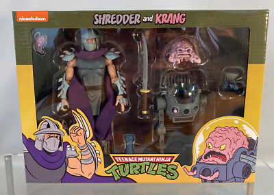 NECA TMNT Shredder Krang Walker 7” Figure 2-Pack Complete Cartoon ...