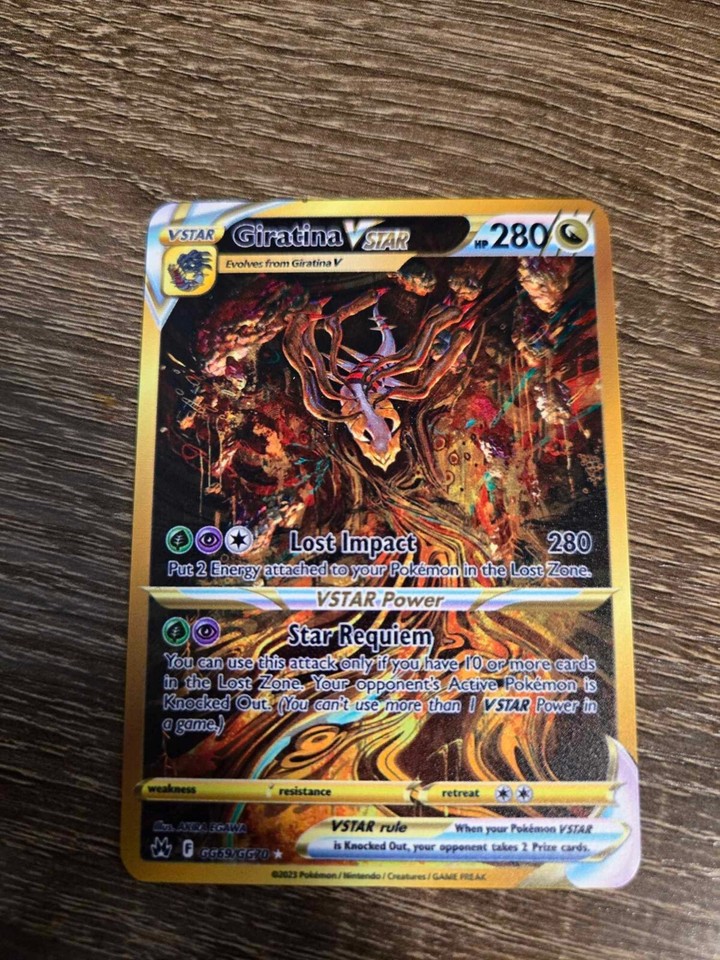 Giratina V STAR Pokemon Card Rainbow GX EX GX RARE Holographic Secret ...