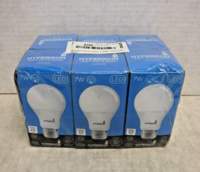 Hyperikon Soft White Glow 3000k 7W LED Lightbulbs 6-Pack 022624AST | eBay