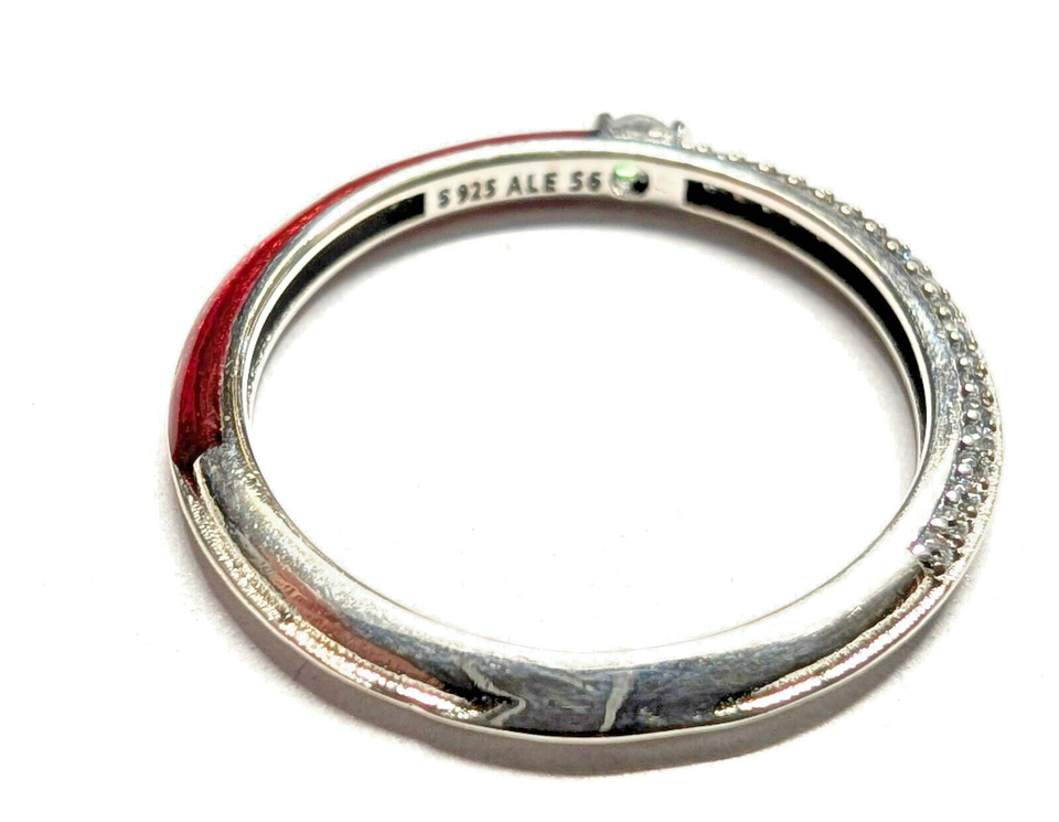 Authentic Pandora Ring, Pandora ME Pave and Red Dual, 192528C01 | eBay