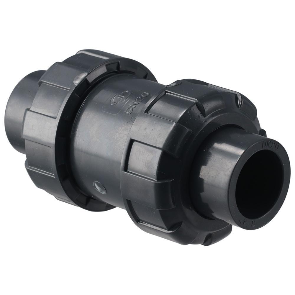 Black Check Valve UPVC Backflow Valve Durable One-way Valve Water Oil ...