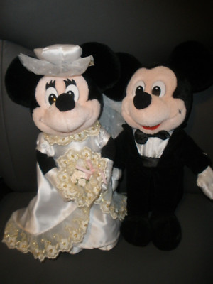 Disney Mickey and Minnie Mouse Bride & Groom 13" Plush Set Wedding (P76 ...