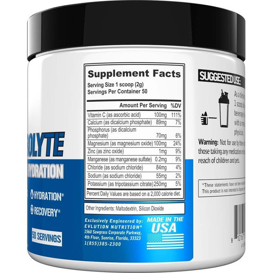 Evlution Nutrition EV Electrolyte - Hydration - 30 or 50 Servings - All ...