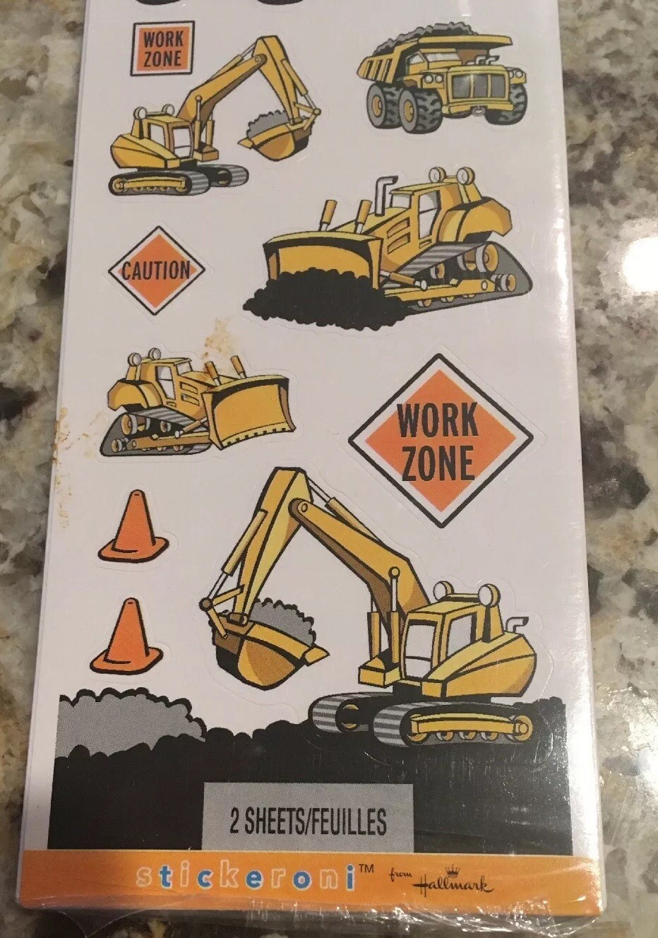 Hallmark Stickeroni Construction Themed Stickers 2 Sheets | eBay